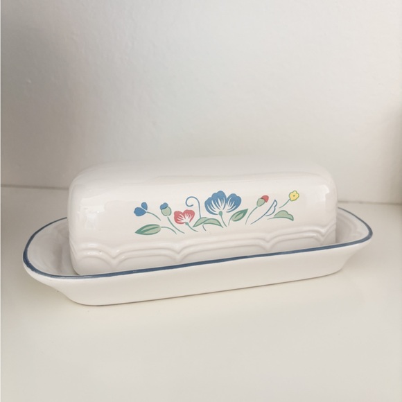 Kitchen | Vintage Ceramic Butter Dish Floral Expressions By Hearthside ...
